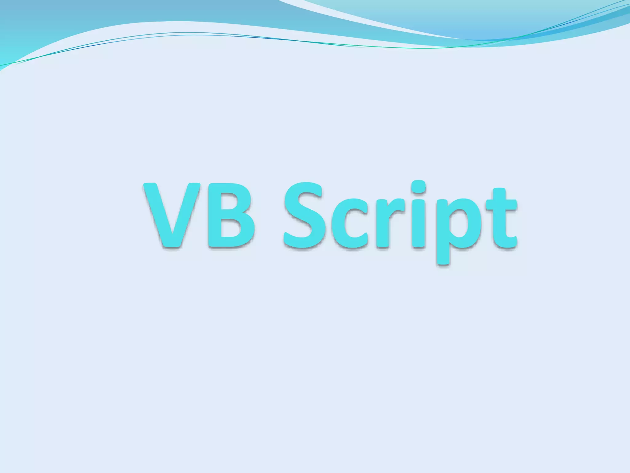 Vbscript | PPT
