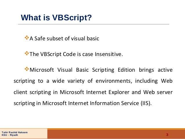Vb Script