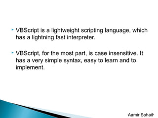 Vb script | PPT | Web Development | Internet
