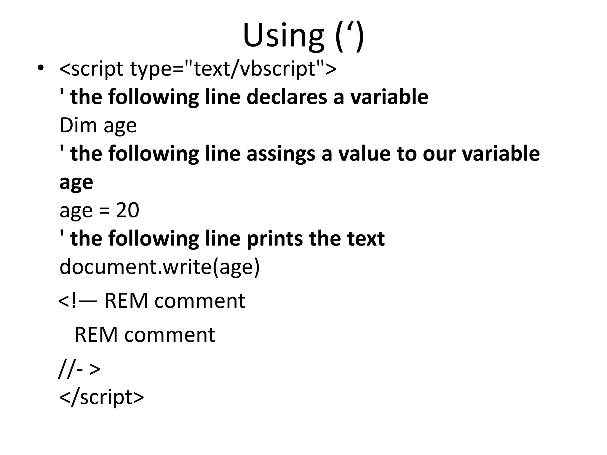 Vbscript | PPT