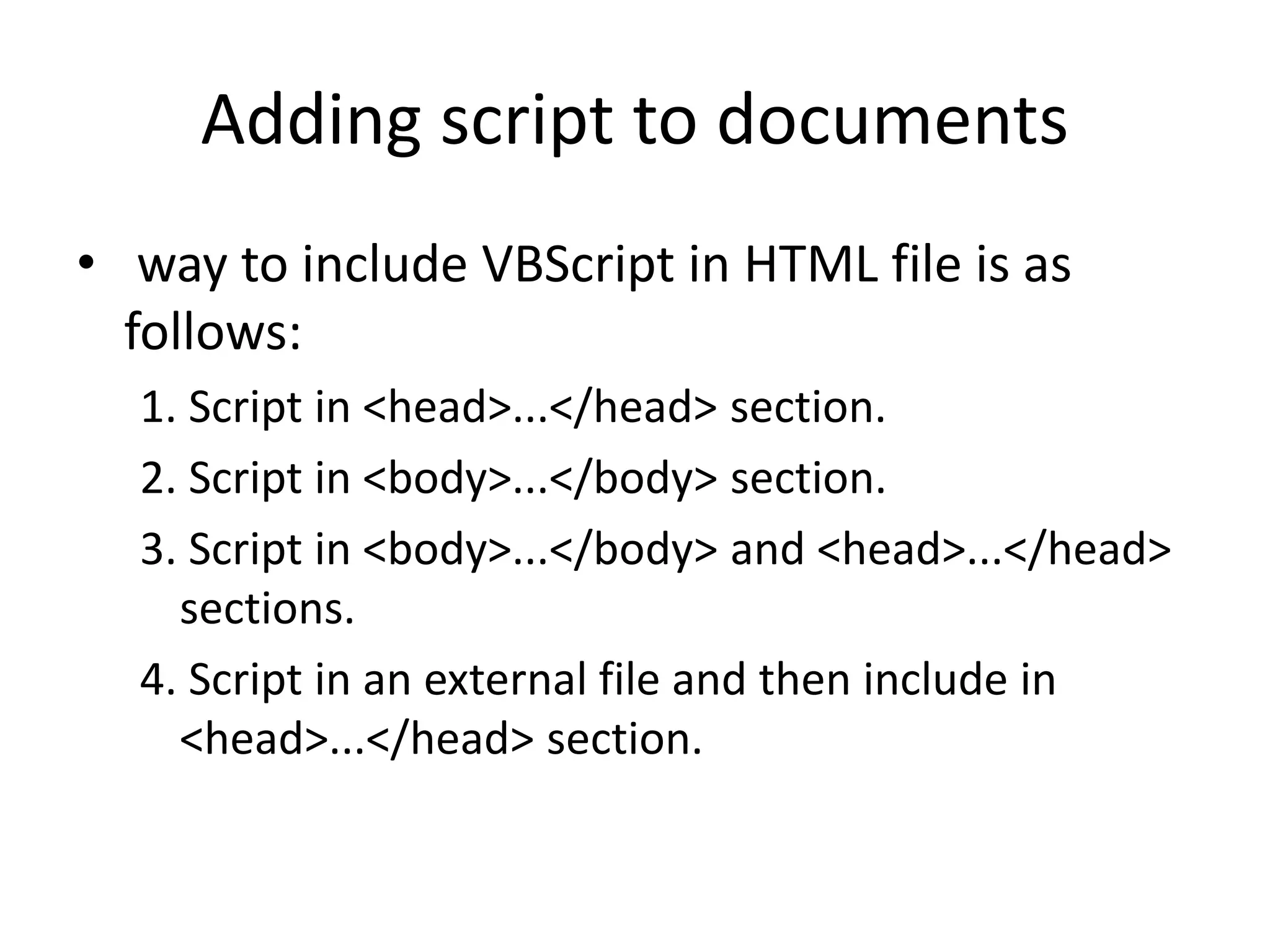 Vbscript | PPT