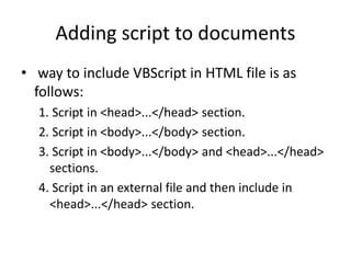 Vbscript | PPT