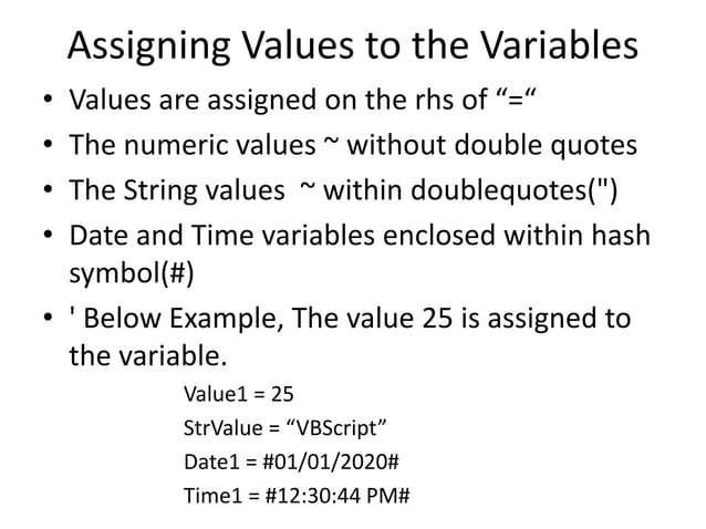 Vbscript | PPT