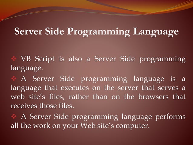 Vb script in asp | PPT
