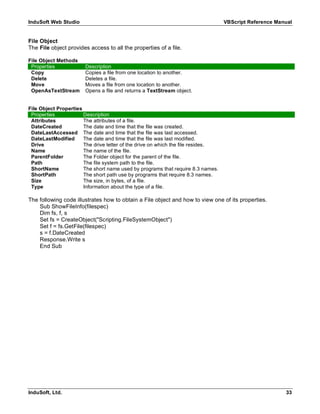 Vb script reference | PDF