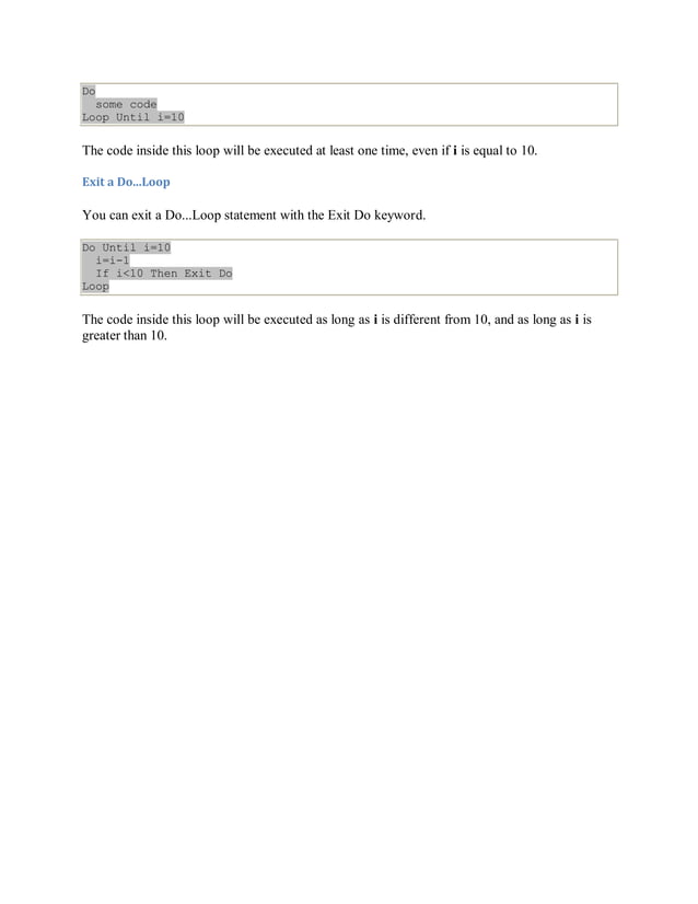 Vb script tutorial | PDF