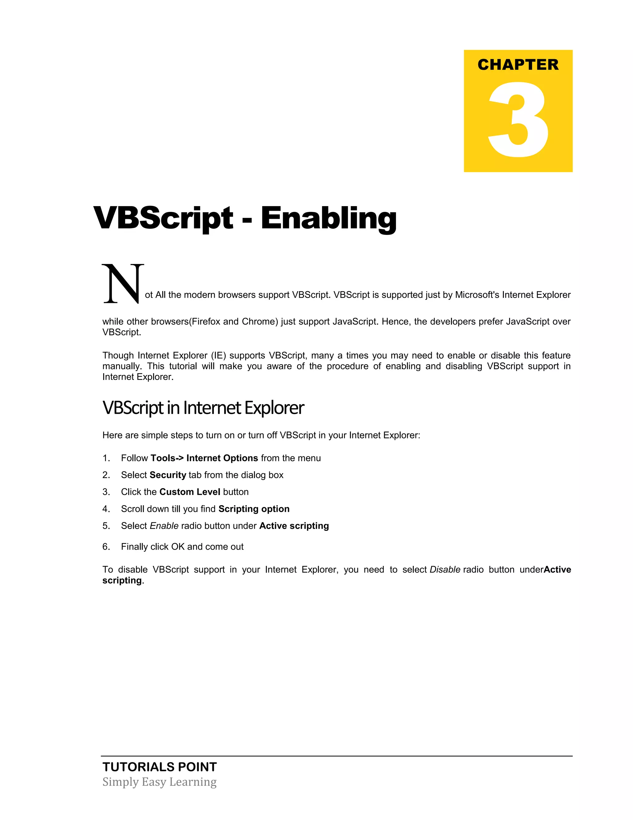 Vbscript tutorial | PDF