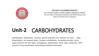 Vbspu prabhakar singh first sem_ biochem_ paper first _unit ii ...