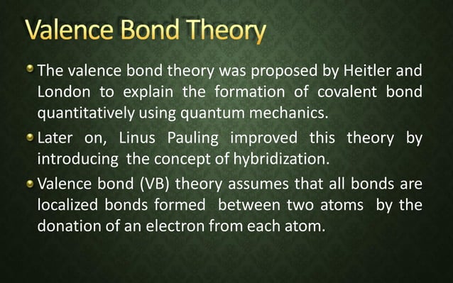 Vbt and hybridization | PDF | Chemistry | Science