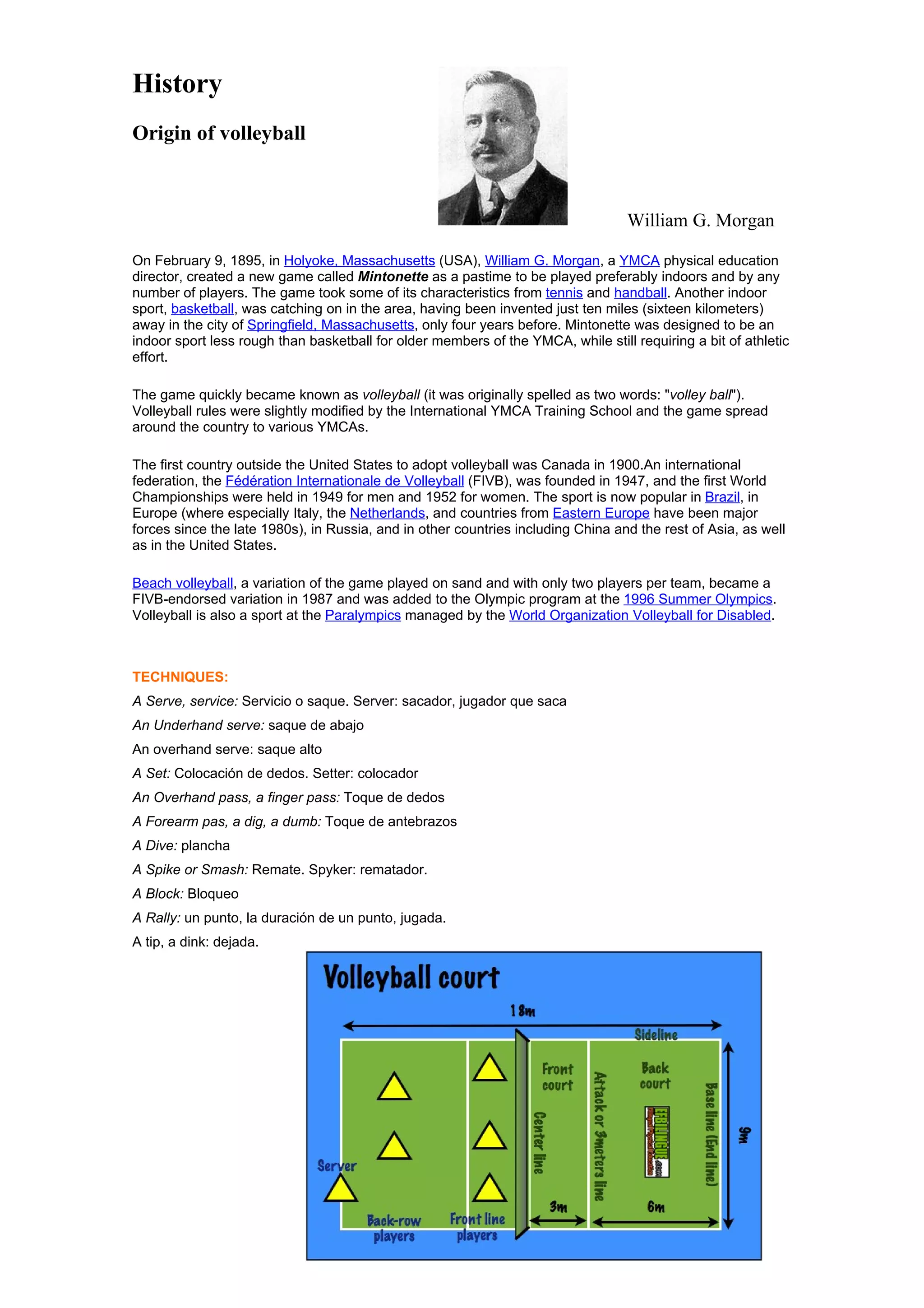 Volleyball notes 4ESO | PDF