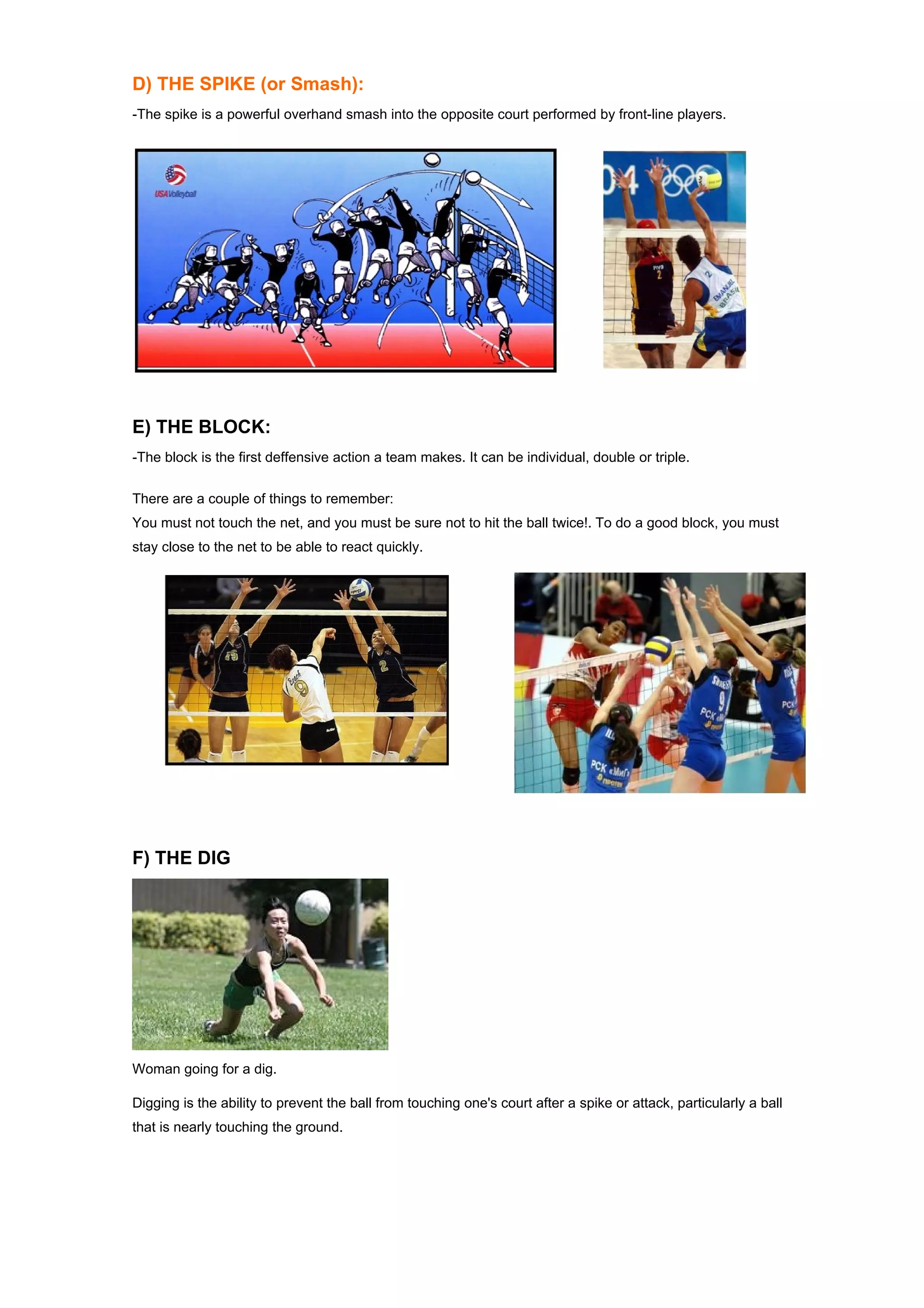 Volleyball notes 4ESO | PDF