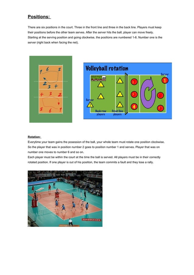 Volleyball notes 4ESO | PDF