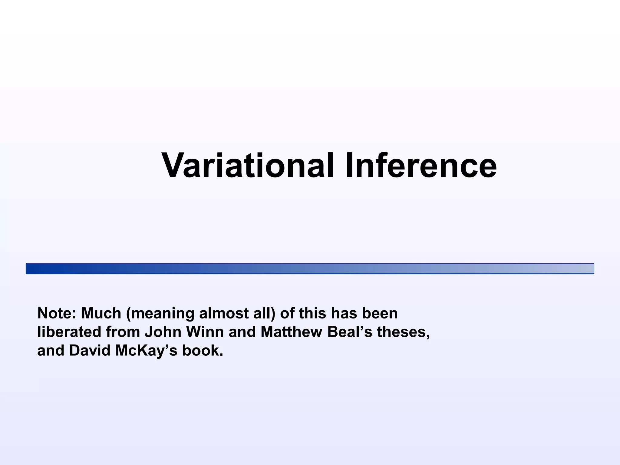 Variational Inference | PPT