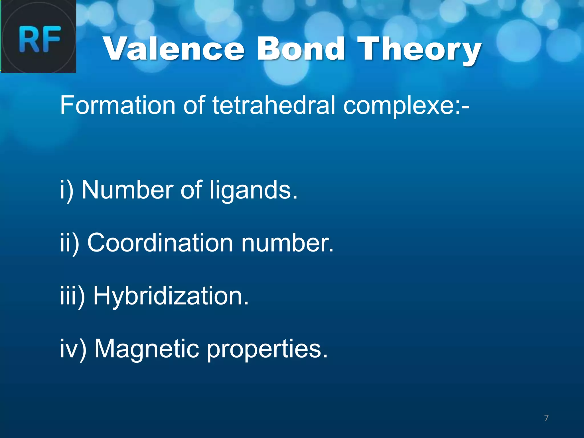 VBT valance bond theory | PPTX