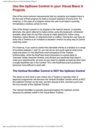 Vb Updownscrollbar | PDF