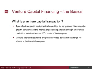 Terms and Trends in Venture Financings from across WilmerHale | PDF