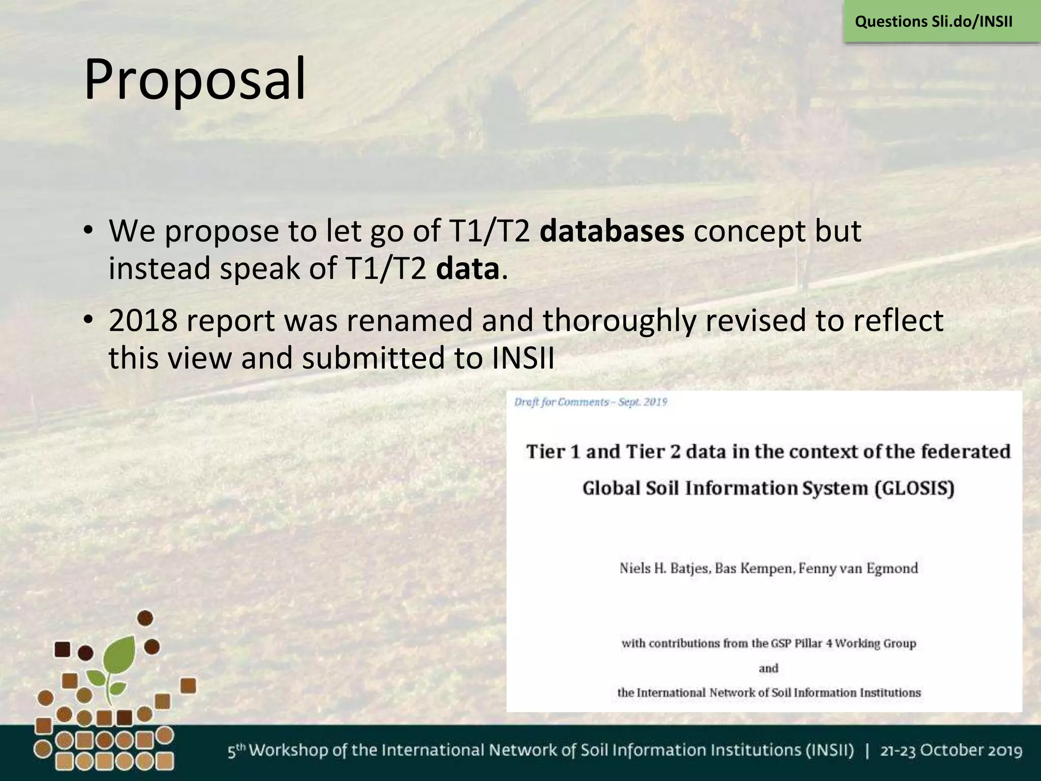 Vc - GloSIS T1 - T2 Soil Profile Database Technical Specifications | PPT