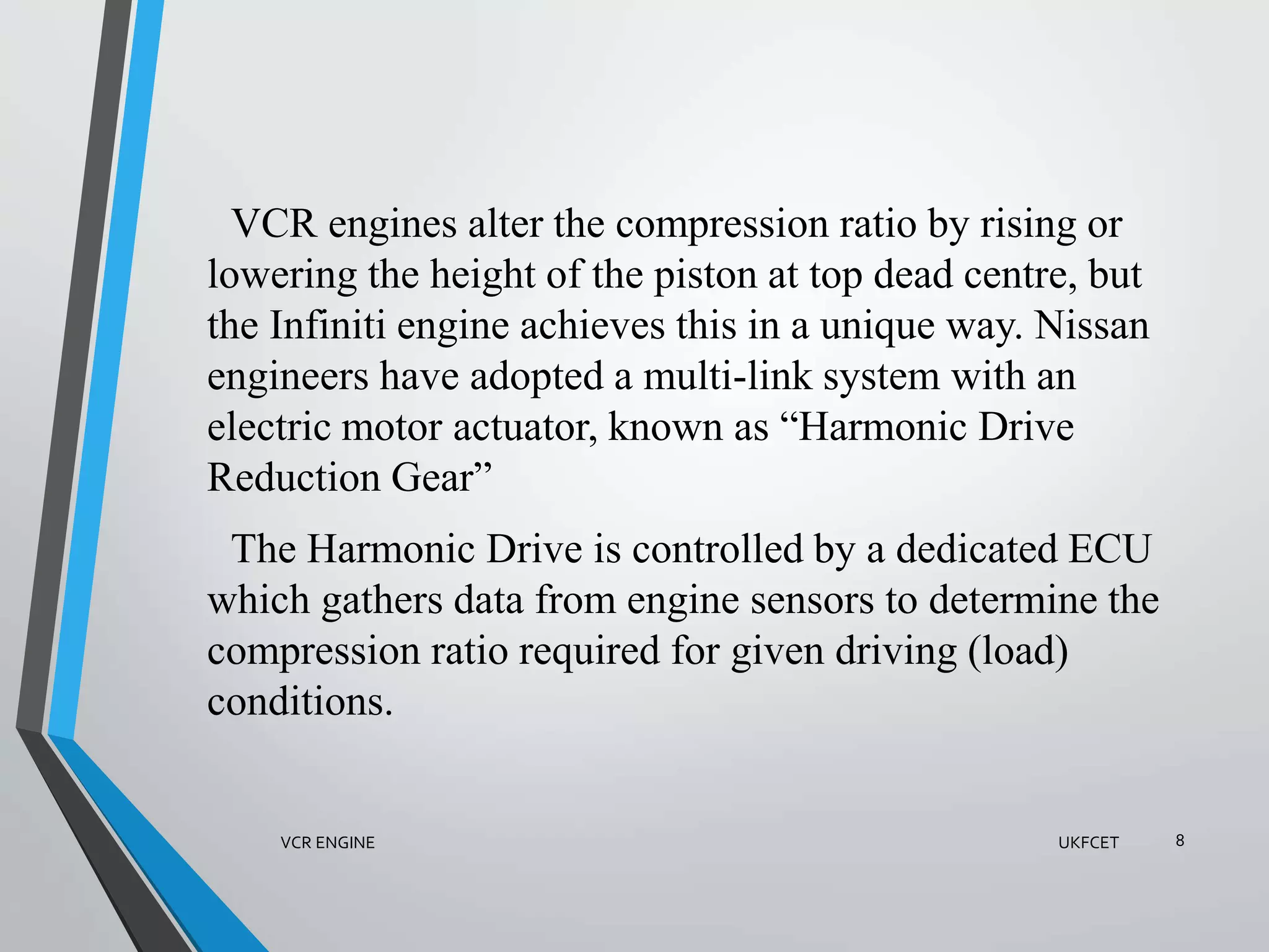VARIABLE COMPRESSION RATIO ENGINE | PPTX | Radio Control | Hobbies & Interests