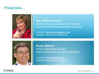 Best Practices in Converting Instructor Led Training to Virtual Classroom Conent | PPT