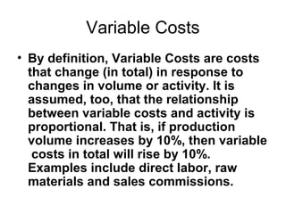 Cost-Volume-Profit Analysis and Business Decisions | PPT