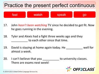Present Perfect Continuous Tense – Free ESL Lesson Plan | PPTX
