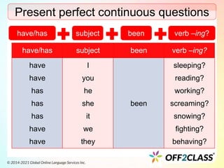 Present Perfect Continuous Tense – Free ESL Lesson Plan | PPTX