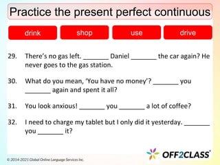 Present Perfect Continuous Tense – Free ESL Lesson Plan | PPTX