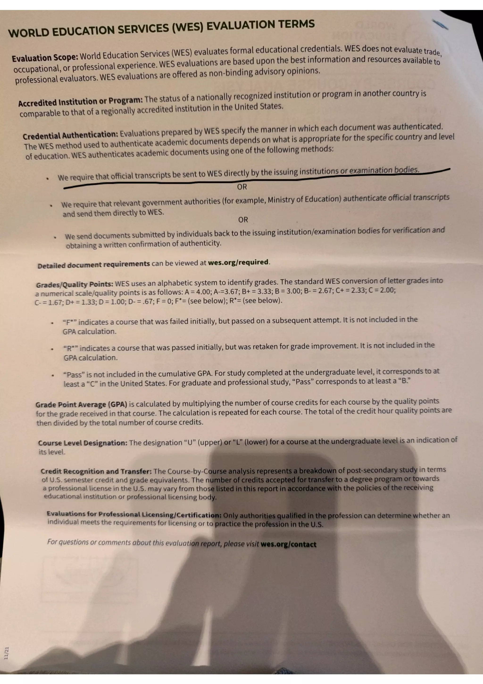 WES Evaluation | PDF