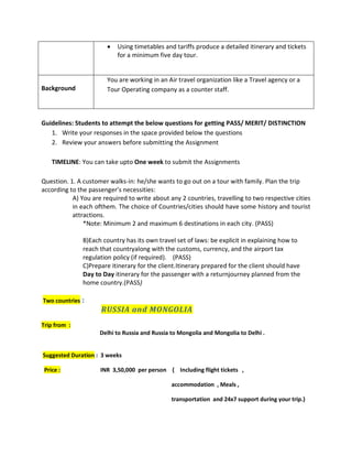 frankfinn travel management assignment | PDF