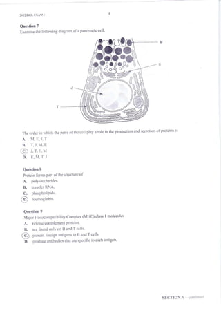 Vcaa U3 2012 MC ANS | PDF