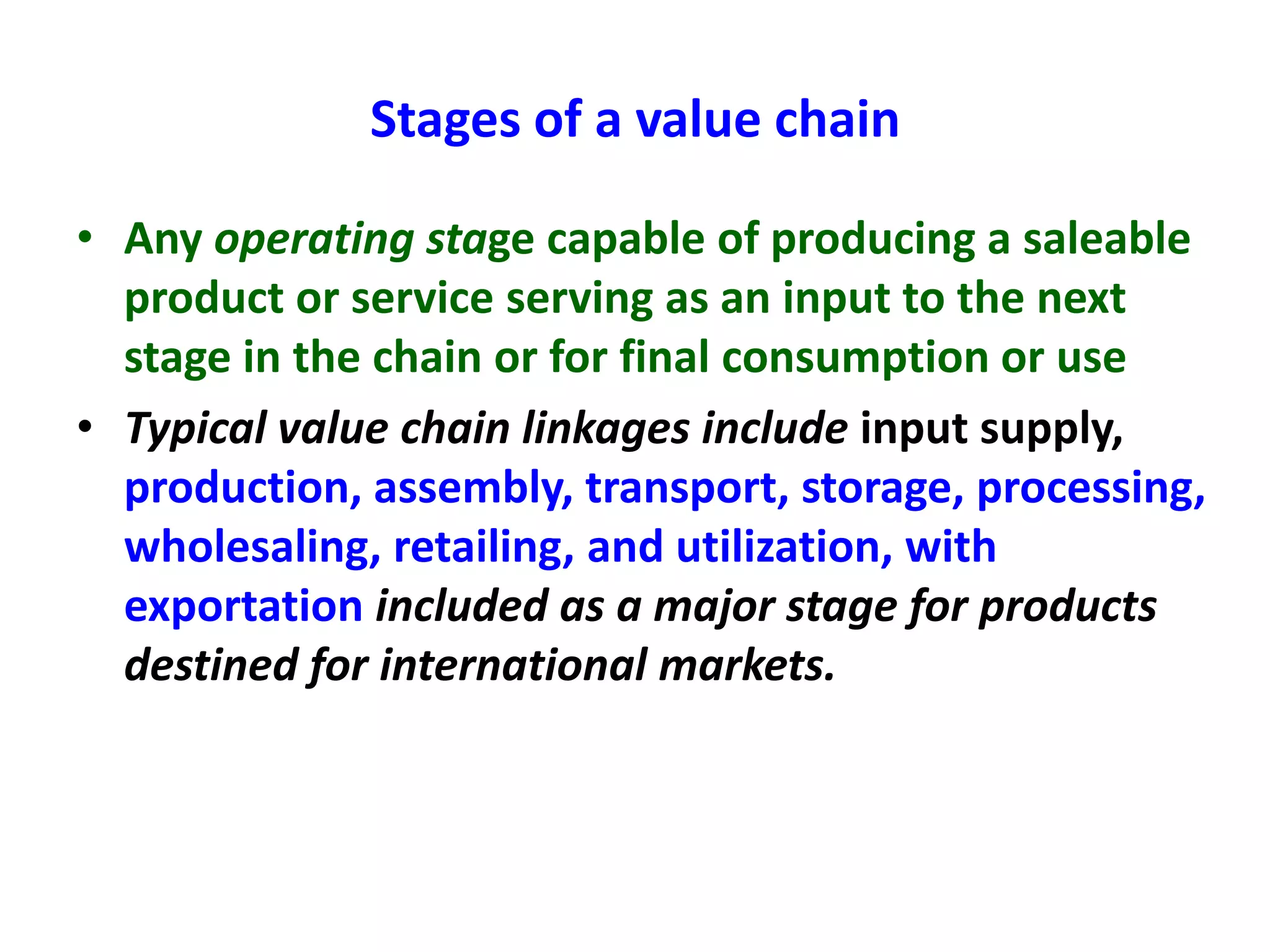 Basic concepts of value chain analysis for sheep and goat value chains ...