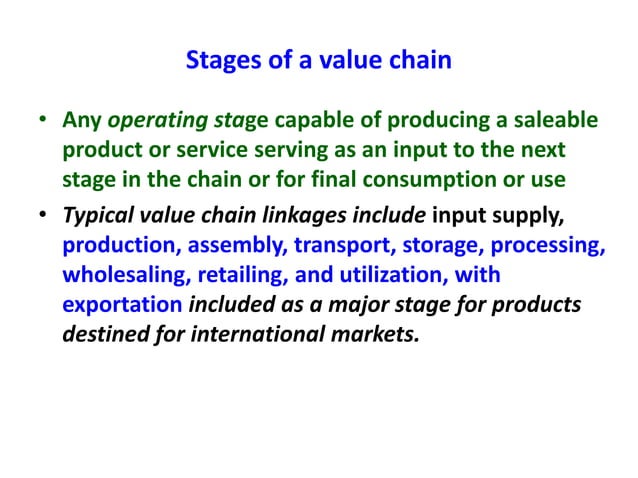 Basic concepts of value chain analysis for sheep and goat value chains ...