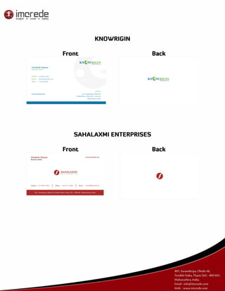 Vcard portfolio | PDF