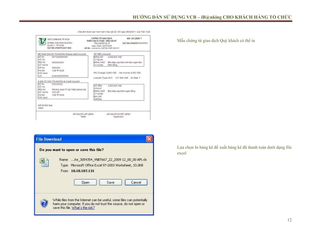 Vietcombank : Hướng dẫn sử dụng chức năng thanh toán bảng kê dành cho khách hàng tổ chức | PDF