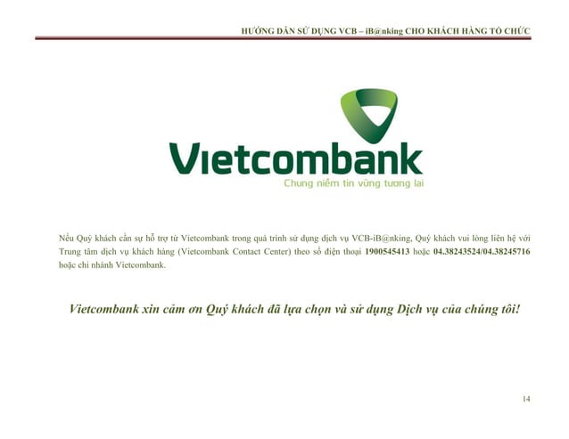 Vietcombank : Hướng dẫn sử dụng chức năng thanh toán bảng kê dành cho khách hàng tổ chức | PDF