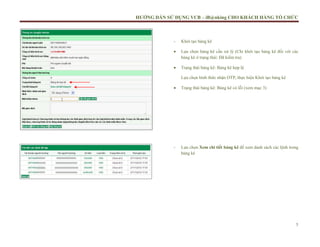 Vietcombank : Hướng dẫn sử dụng chức năng thanh toán bảng kê dành cho khách hàng tổ chức | PDF