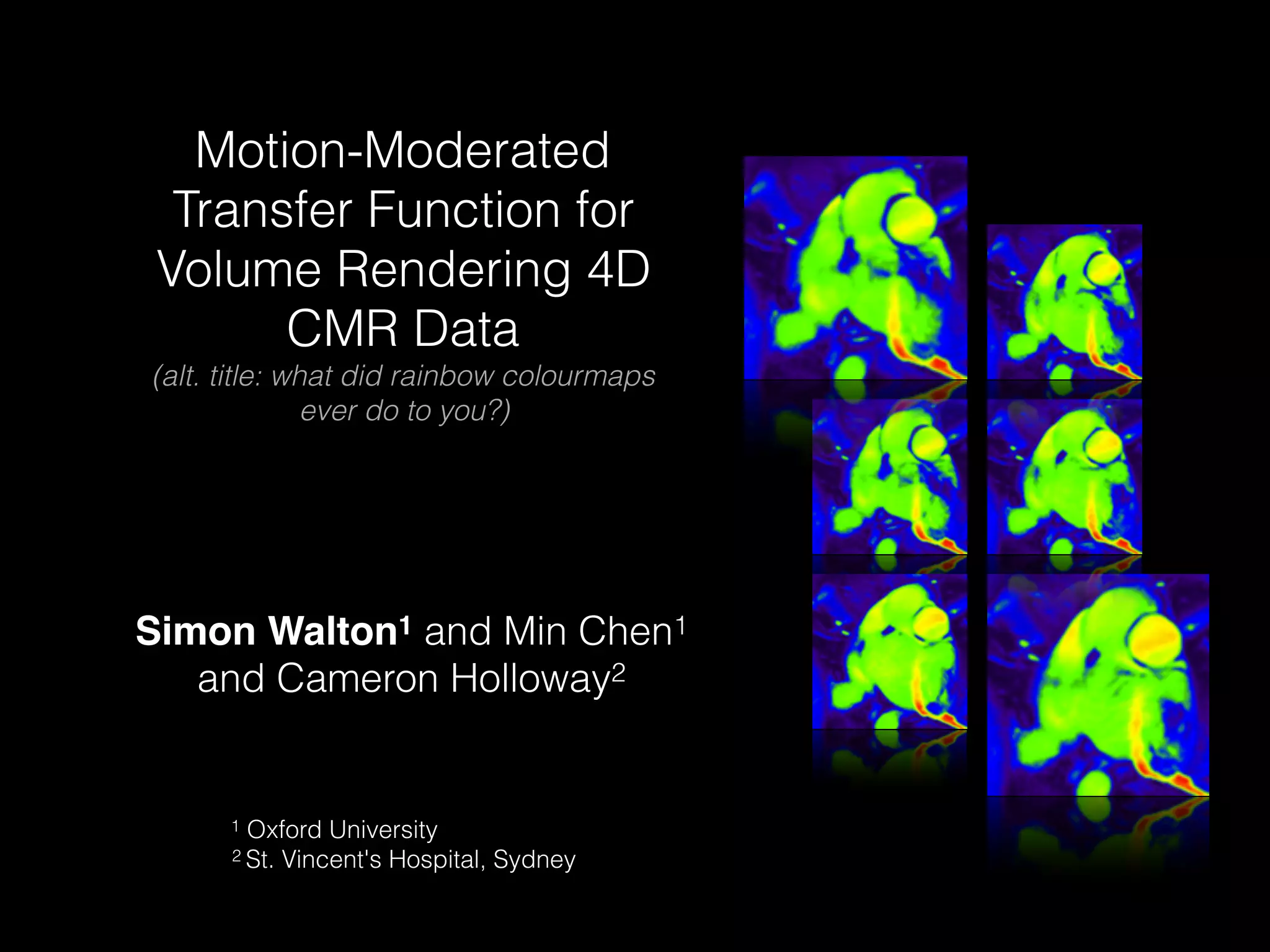 Motion-Moderated Transfer Function for Volume Rendering 4D CMR Data | PPT