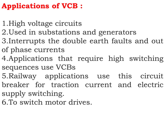 HT 6.6 KV VCB OPERATION AND MAINTENANCE PPT | PDF