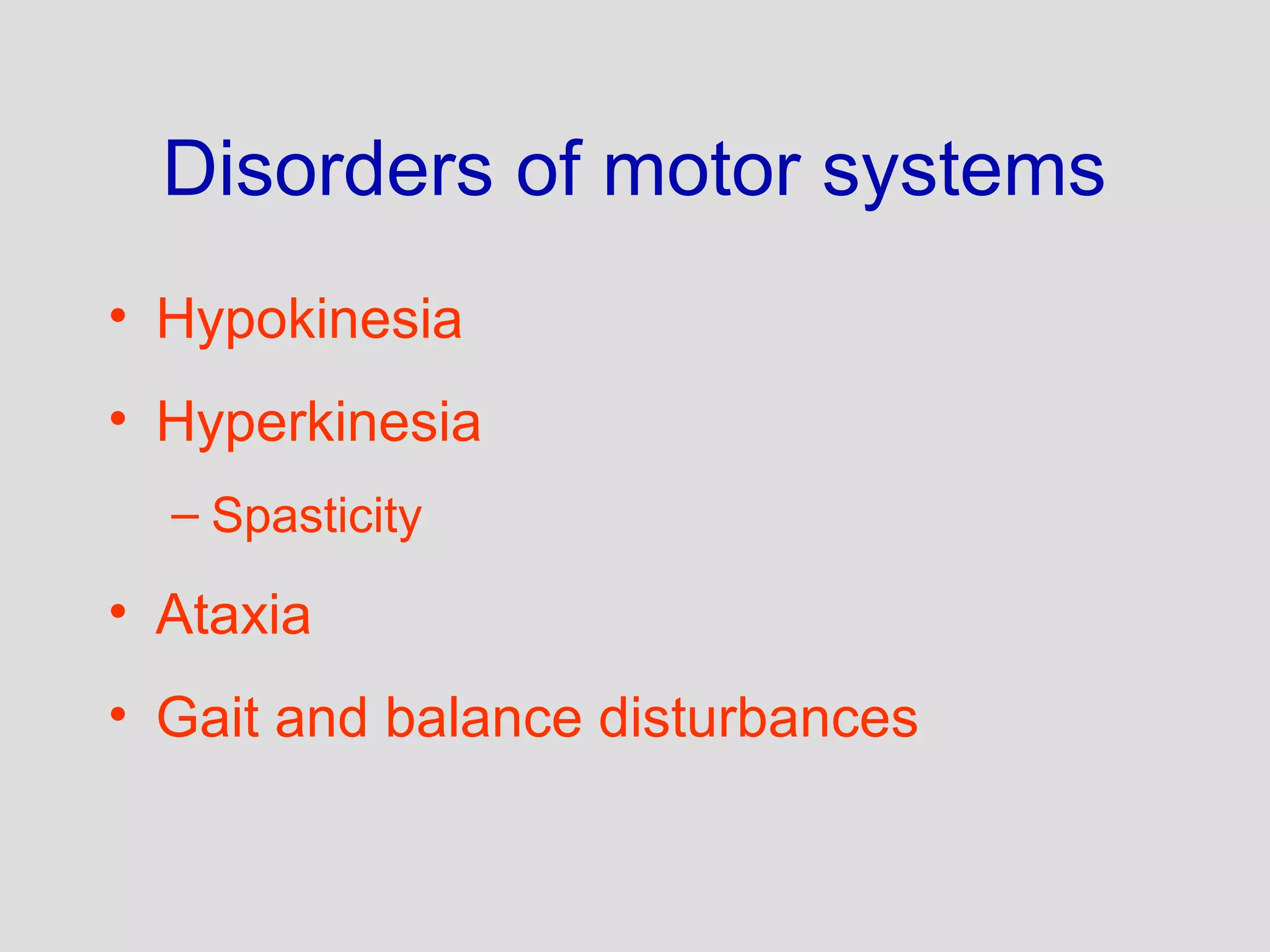 Anatomy and Physiology of Motor disorder | PPT