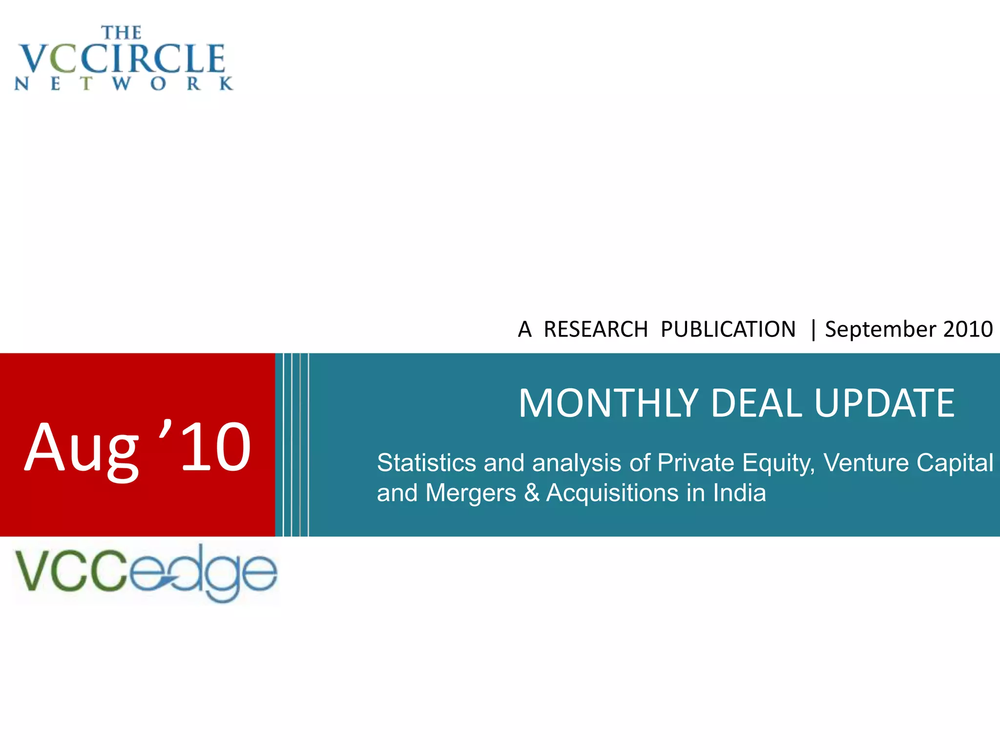 Vccedge deal update august'10 | PPTX
