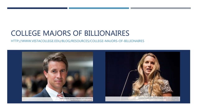 College Majors of Billionaires | PPT