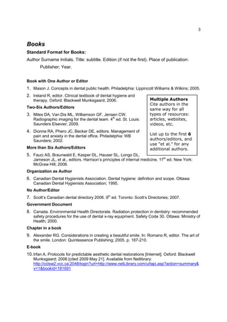 Vancouver style referencing guide | PDF