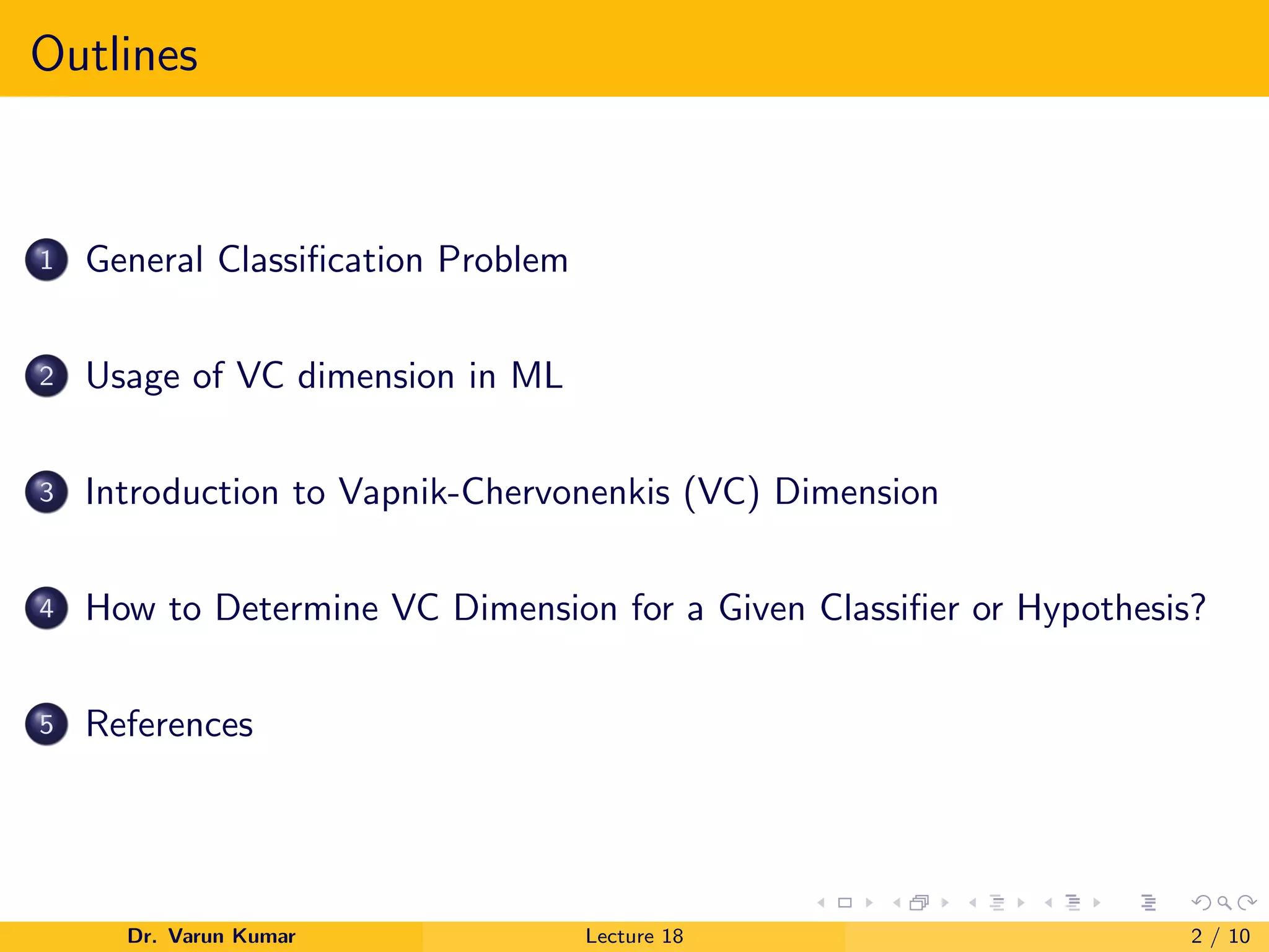 Vc dimension in Machine Learning | PDF