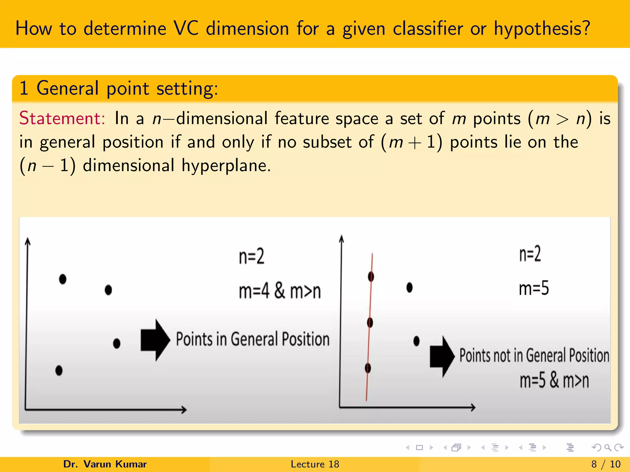 Vc dimension in Machine Learning | PDF
