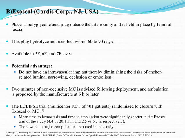 Vascular Closure Devices | PPTX | First Aid | Injuries