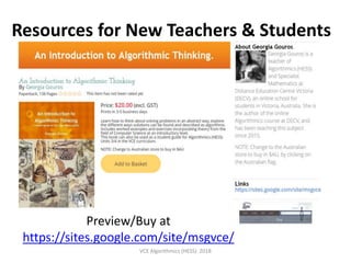 VCE Algorithmics HESS | PPT