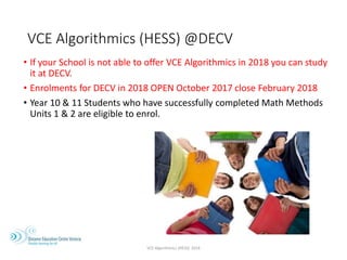 VCE Algorithmics HESS | PPT