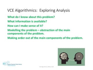 VCE Algorithmics HESS | PPT
