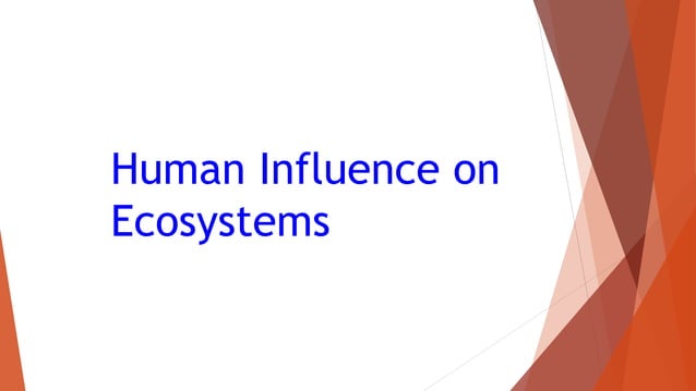 VCE Biology Human Influence on the Ecosystem | PPTX