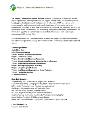 VCEN 2014 Annual Conference Program | PDF